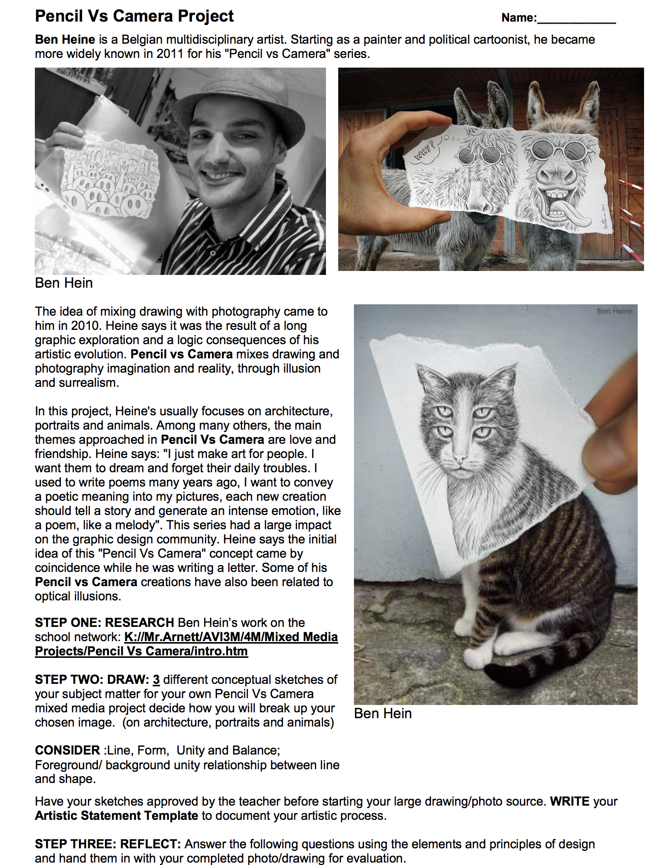 Pencil Vs Camera in schools - Ben Heine Art & Music